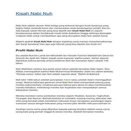 Kisah nabi nuh | PDF