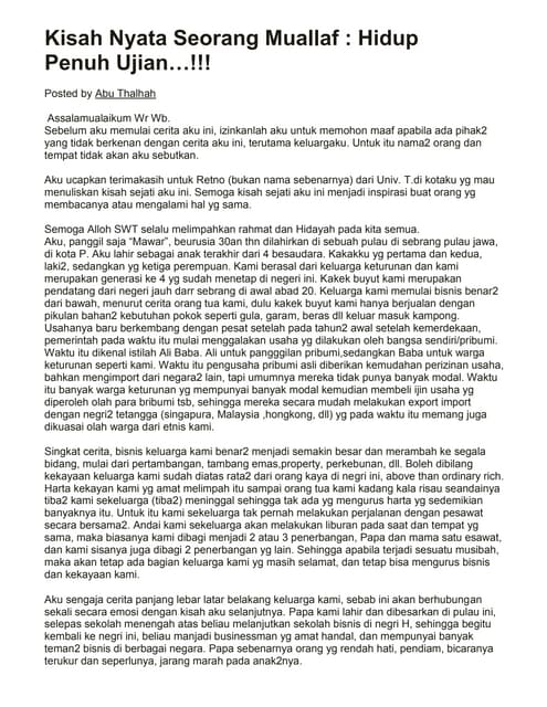 Cerpen Tentang Sebuah Perbedaan | DOCX