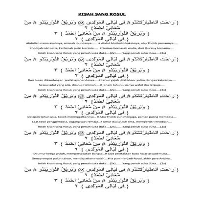 SYAIR KISAH ROSUL | DOCX
