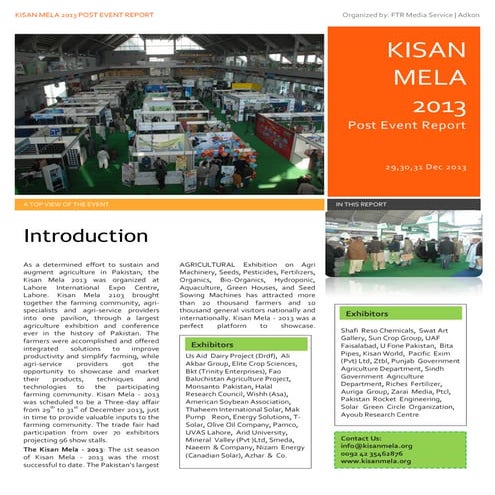 Kisan mela Post Event | PDF
