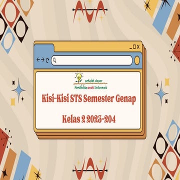 kisi-kisi sts kelas 2.pdf 123 kelas 122a | PPT