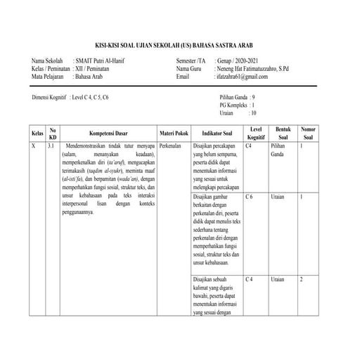 KISI KISI Bahasa ARAB REAL US 12.docx