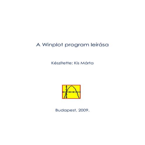 Kis Marta: Winplot szoftver | PDF