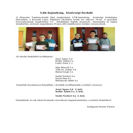 Lük verseny 2014 | PDF