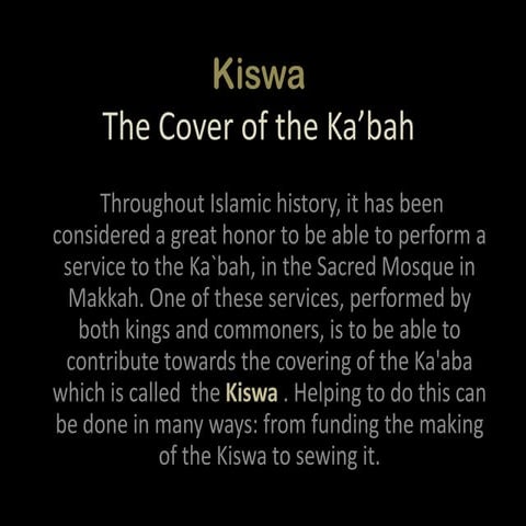 Kiswa | PPT