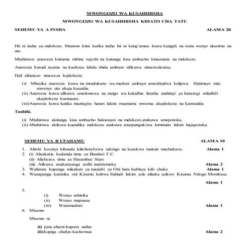 KISWAHILI F3 MS.doc