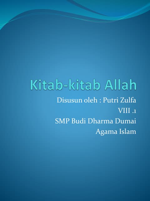 IMAN KEPADA KITAB KITAB ALLAH - AKIDAH AKHLAK KELAS 4 | PPT