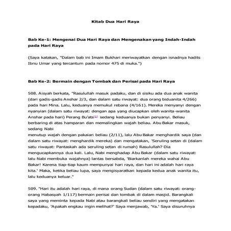 Kitab dua hari raya | DOCX