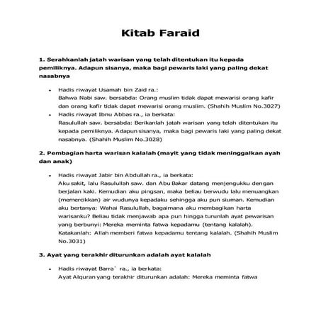 Kitab faraid | DOCX