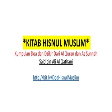Kitab hisnul muslim | PPTX