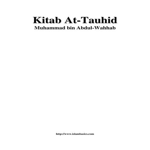 Kitab ut tawheed | PDF