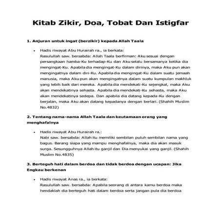Zikir dan doa | PPTX