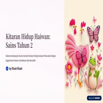 Kitaran Hidup Haiwan Sains tahun 2A sekolah rendah | PDF
