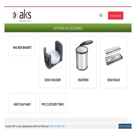 Kitchen accessories in delhi, kitchen accessories company | PDF