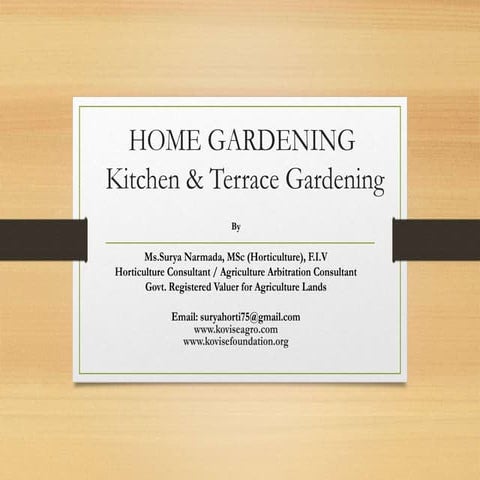 Basics on HOME GARDENING | PPT