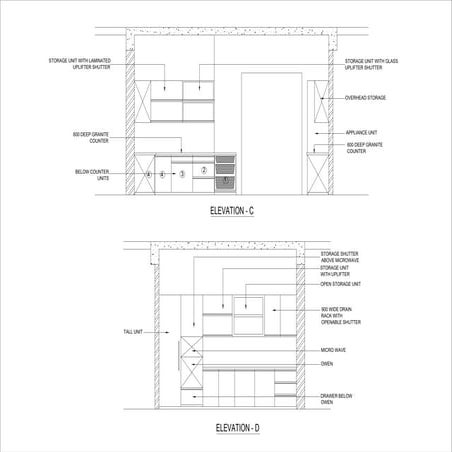 Kitchen Elevation 2.pdf of modular kitchen with elevation | PDF