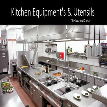 Large Equipment in the Kitchen | PPTX