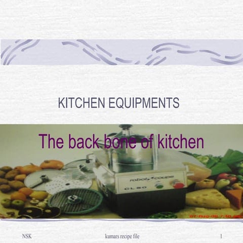 Kitchen equipments | PPT