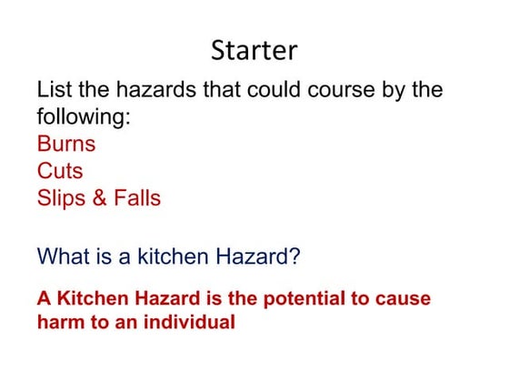 KITCHEN SAFETY PRESENTATION | PPT