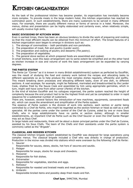 Kitchen stewarding department | PPT