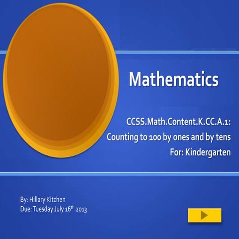 Presentation on Counting of numbers from 1 to 10 | PPT