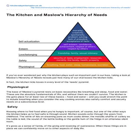 Maslow’s Hierarchy of Needs | PPTX