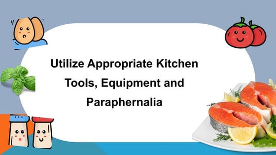 Cookery 7/8 Lesson 1: Basic Kitchen Tools and Equipment | PPTX ...