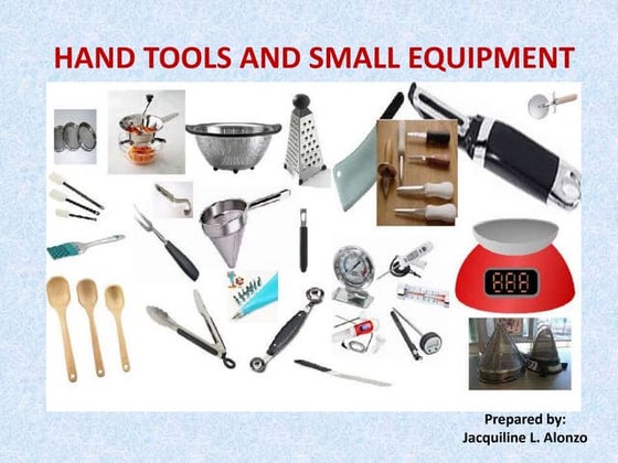 Cookery 7/8 Lesson 1: Basic Kitchen Tools and Equipment | PPTX ...