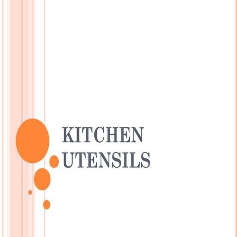 Kitchen utensils | PPT