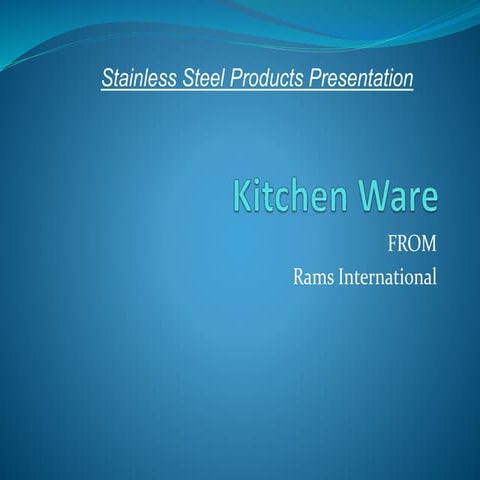 Kitchen ware product presentation | PPT