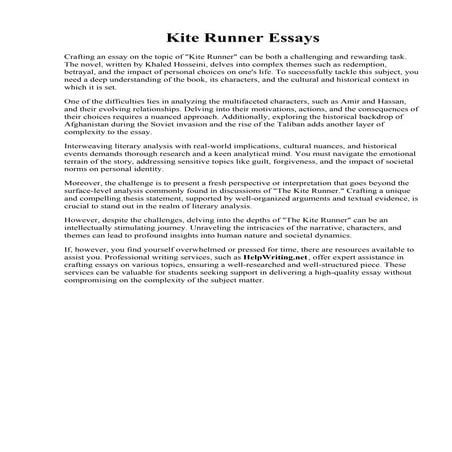 Kite Runner Essays.pdf