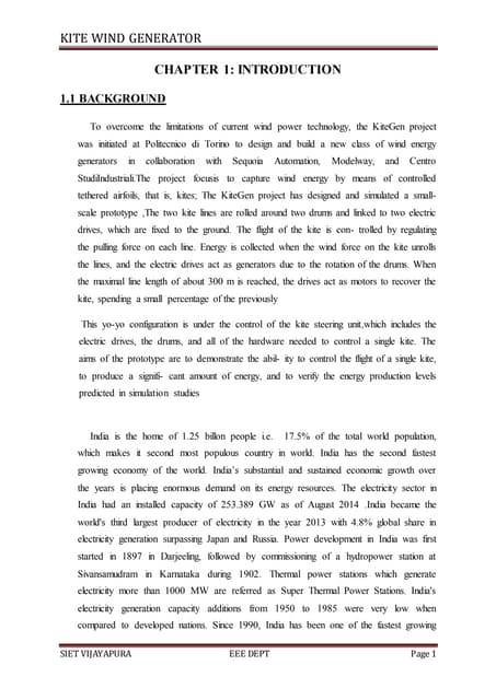 Kites wind power generation | PPT