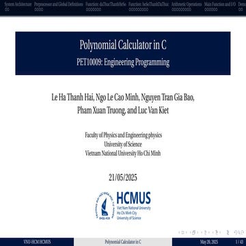 Polynomial Calculator (Programming in C) | PPT