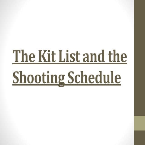 The Kit List | PPTX