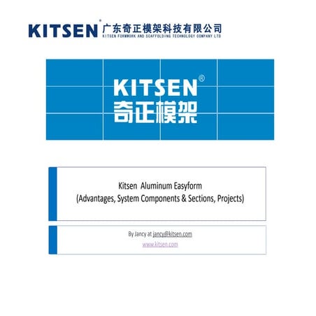 Kitsen aluminum formwork system | PDF