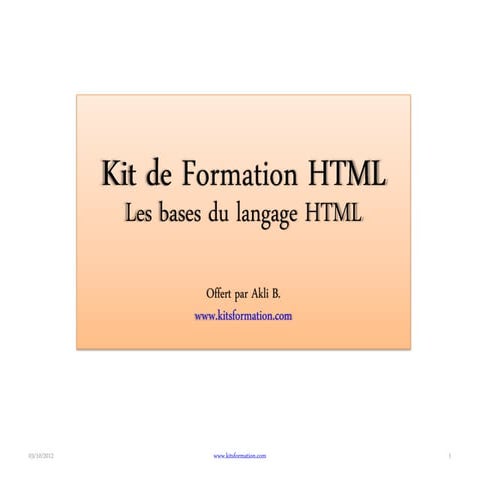 Kits formation html-les_bases | PDF