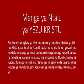 Kituba - The Precious Blood of Jesus Christ - Menga ya Mfunu ya Yezu ...