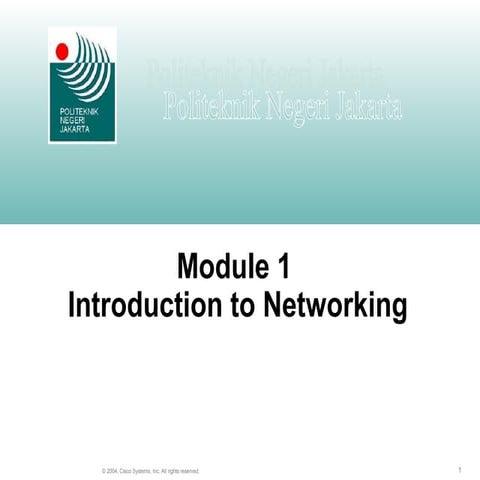 Cisco CCNA module 1 | PPT