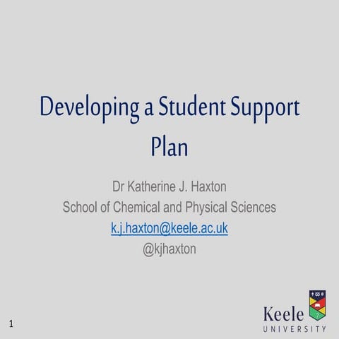 Developing a Student Support Plan | PPTX