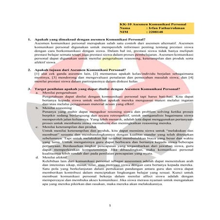KK-10 Asesmen Komunikasi Personal Irfan Fathurrohman.docx