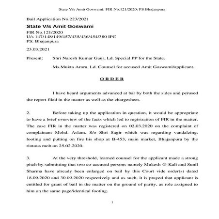 Kkd court march 23 bail order | PDF