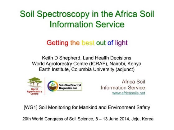 Item 1: Soil infrared spectroscopy | PPTX