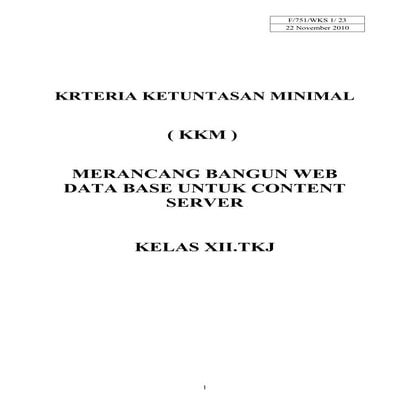Kkm | PDF