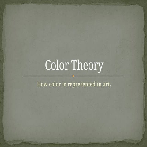 Color Theory Presentation for Elementary Art | PPTX