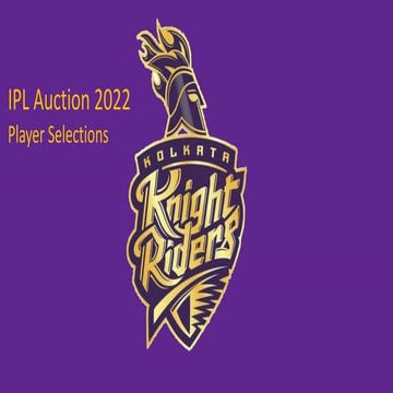KKR IPL Auction Strategy 2022 | PPTX