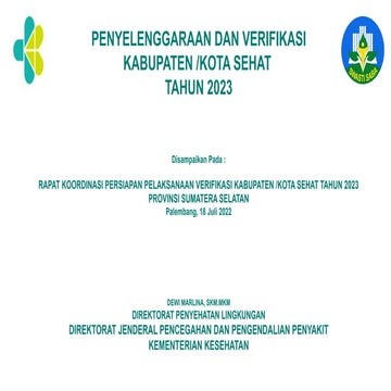 Kabupaten Kota Sehat Prov Sumatera selatan | PPTX