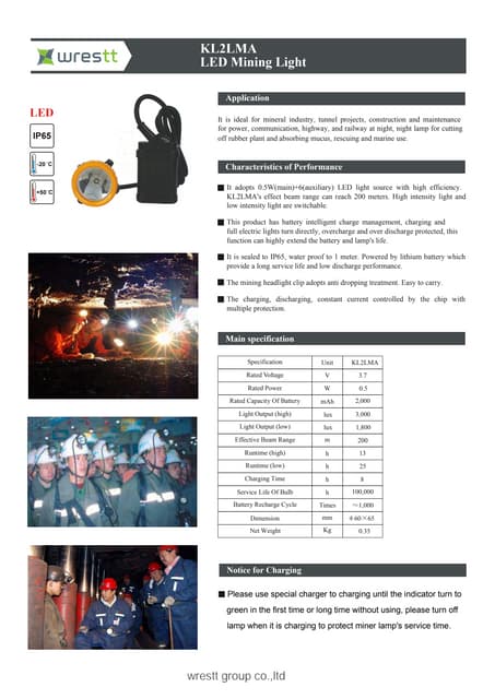 KL5M new-3w-led-mining-light | PDF