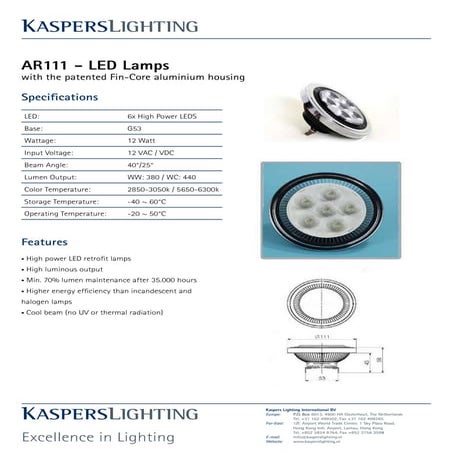 LED Ar111 Lamps | PDF