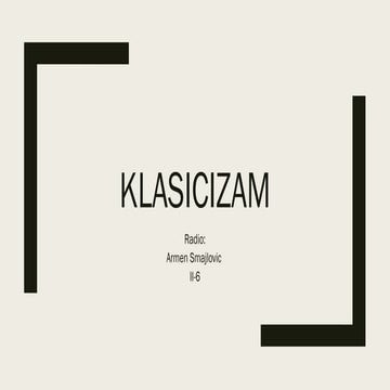 Klasicizam ..Književnost. prezentacija.. | PPTX