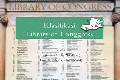 Library Of Congress Classification Poster